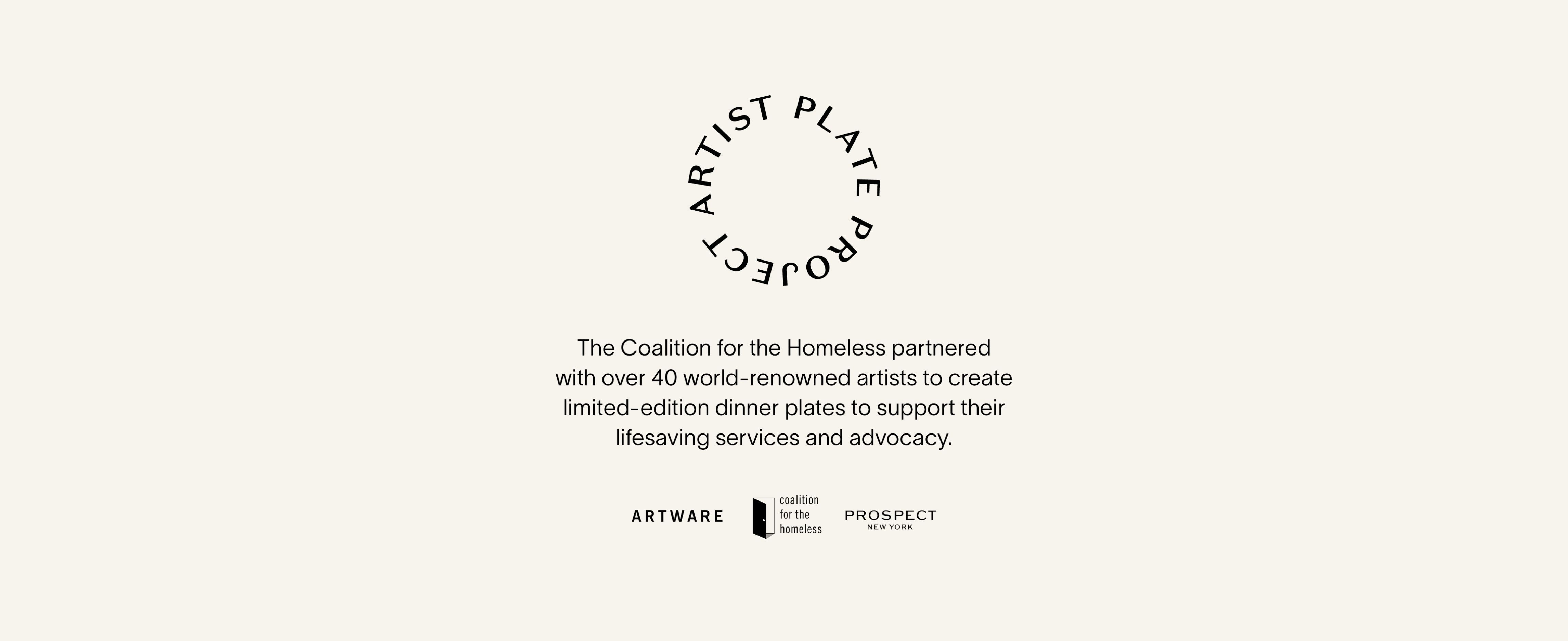 Artist Plate Project - Coalition For The Homeless