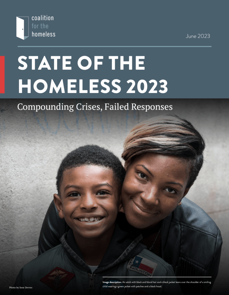 SOTH 2023 Report Cover - Coalition For The Homeless
